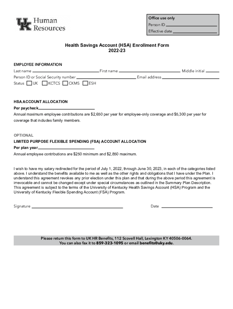 Fillable Online Health Savings Account - OPM.govHealth Savings Account ...