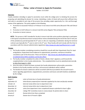 Fillable Online Letter of Intent for Promotion Template - Format ...