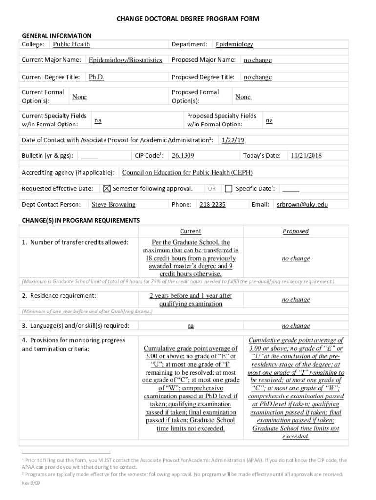 Fillable Online Program of Study Change Request - Community College of Denver Fax Email Print ...