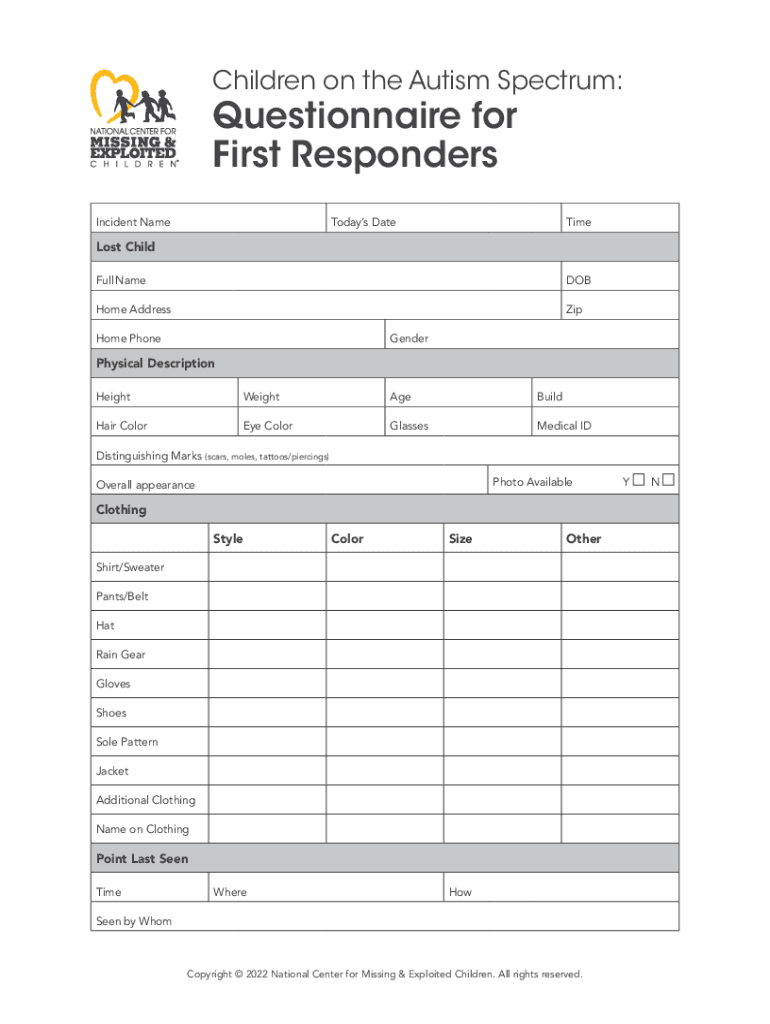 Fillable Online Autism Spectrum Disorder Fact SheetNational Institute ofSigns and Symptoms of ...