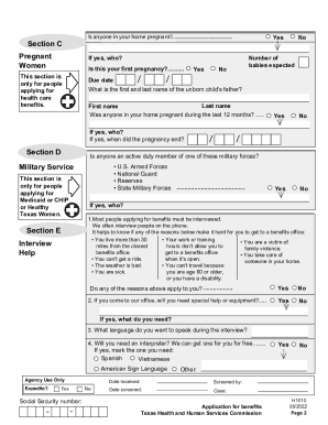 Fillable Online Your Texas Benefits: Getting Started (Your Texas ...