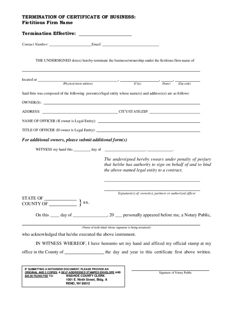 Fillable Online forms.justia.comnevadacountyJustia :: Termination Of ...