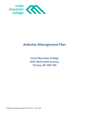 Fillable Online Asbestos Management Plans - Lucion ...