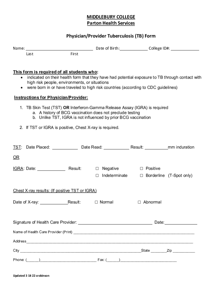 Fillable Online dph.georgia.govtb-public-health-clinic-formsTB Public ...