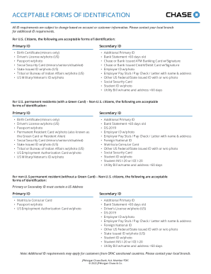 Fillable Online Acceptable Forms of Identification Fax Email Print ...