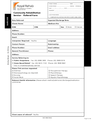 Fillable Online Medical Form Template Fax Email Print - pdfFiller