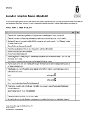 Fillable Online sport unimelb edu University Events involving Alcohol ...