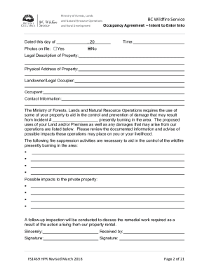 Fillable Online BC Wildfire Service - Ministry of Forests Fax Email ...