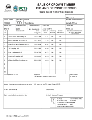 Fillable Online BC Timber Sales - Timber Sale Licences (TSLs) - GovBC ...