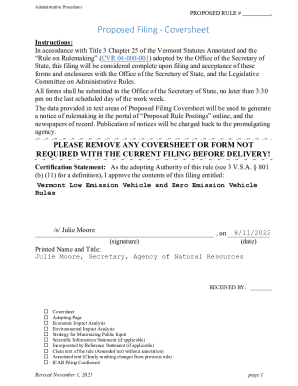 Fillable Online Proposed Filing - Coversheet Fax Email Print - pdfFiller