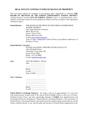 Fillable Online Property Exchange Agreement: Definition & Sample ...