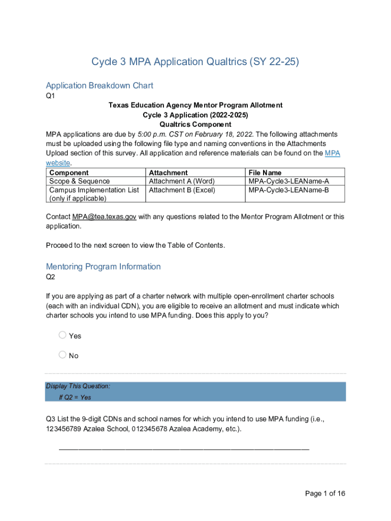 Fillable Online tea.texas.govmpa-cycle3-qualtrics-previewCycle 3 MPA ...