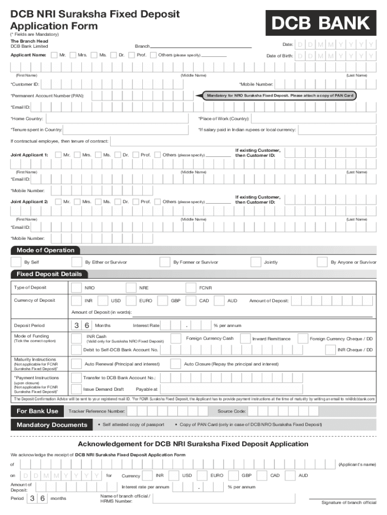 Fillable Online www.dcbbank.compdfsDCB-Suraksha-Fixed-DepositDCB ...