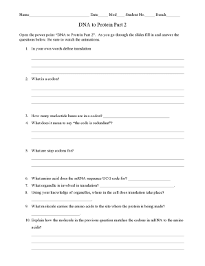 Fillable Online DNA to Protein Student Worksheet.docx - DNA to Protein ...