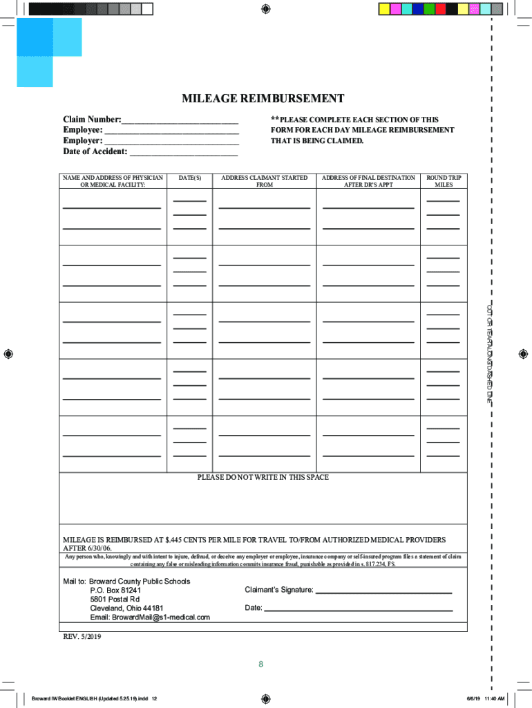 Fillable Online Employee Mileage Reimbursement: What You Need to ...