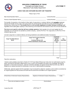 Fillable Online LPG Form 7T Fill-in Fax Email Print - pdfFiller