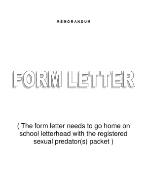 Fillable Online ( The form letter needs to go home on school letterhead ...