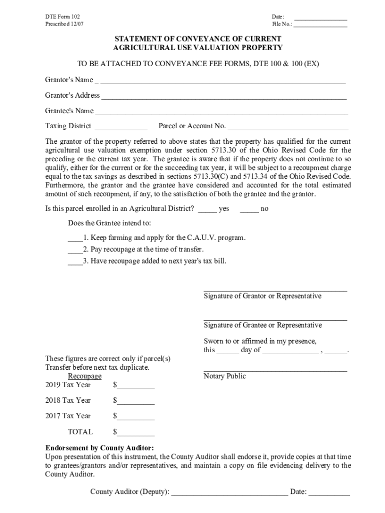 Fillable Online veleylaw.comuploads2015DTE Form 102 Prescribed 9/99 ...