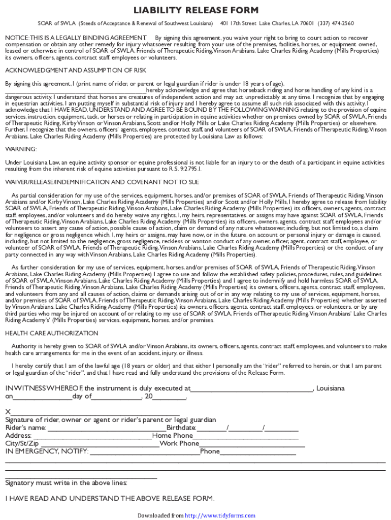 Fillable Online devlegalsimpli.blob.core.windows.netpdfseoformsLIABILITY RELEASE FORM ...