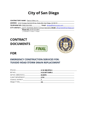 Fillable Online K-22-2077-EMR-3 - City of San Diego Fax Email Print ...