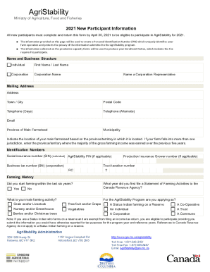 Fillable Online AgriStability: Step 1. What this program offers ...