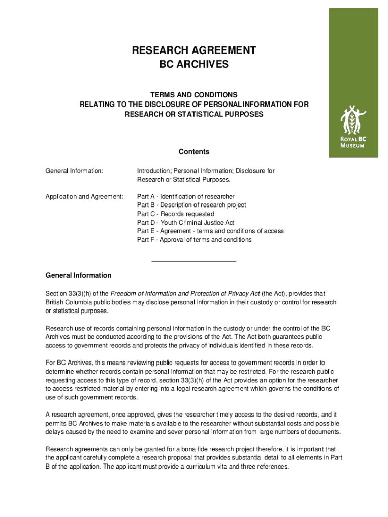 Fillable Online Section 35 - Disclosure for Research or Statistical ...