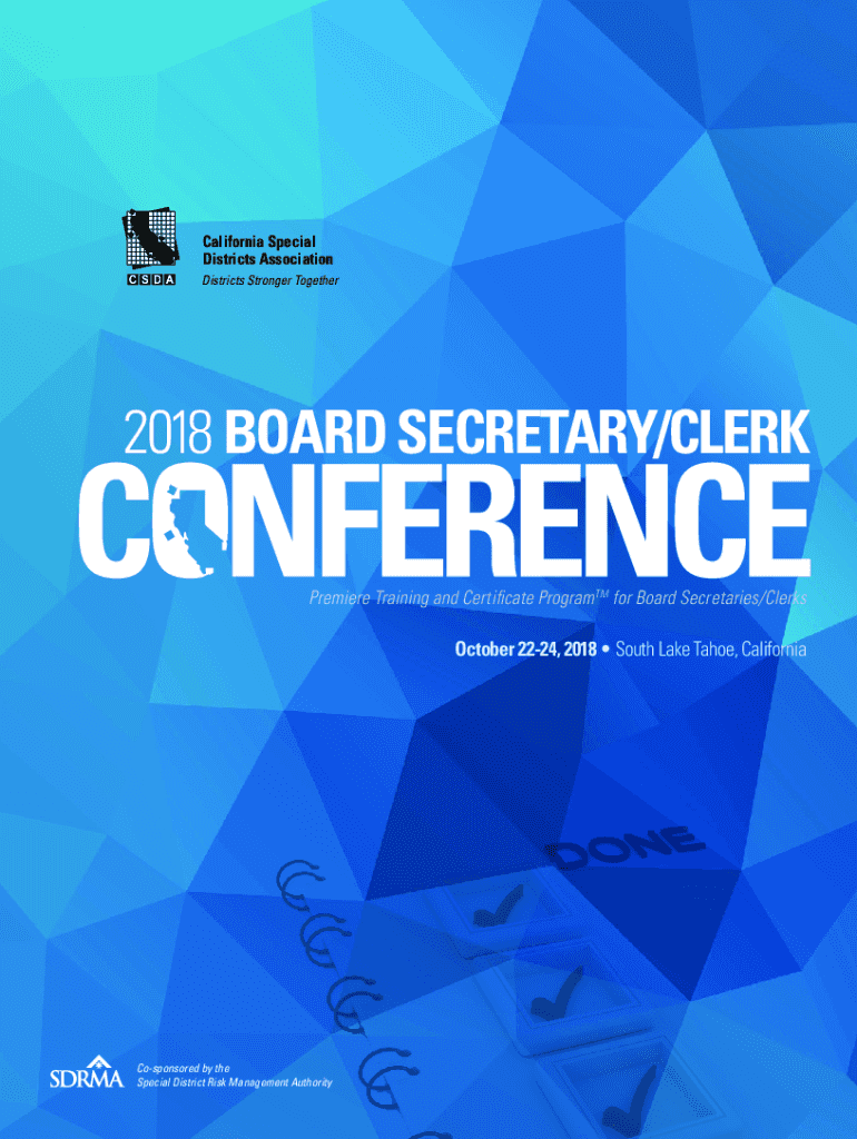 Fillable Online Home - California Special Districts AssociationHome - Board Secretaries/Clerks ...