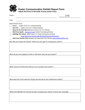 Fillable Online 2022 Poster Exhibit Report Form.doc Fax Email Print ...