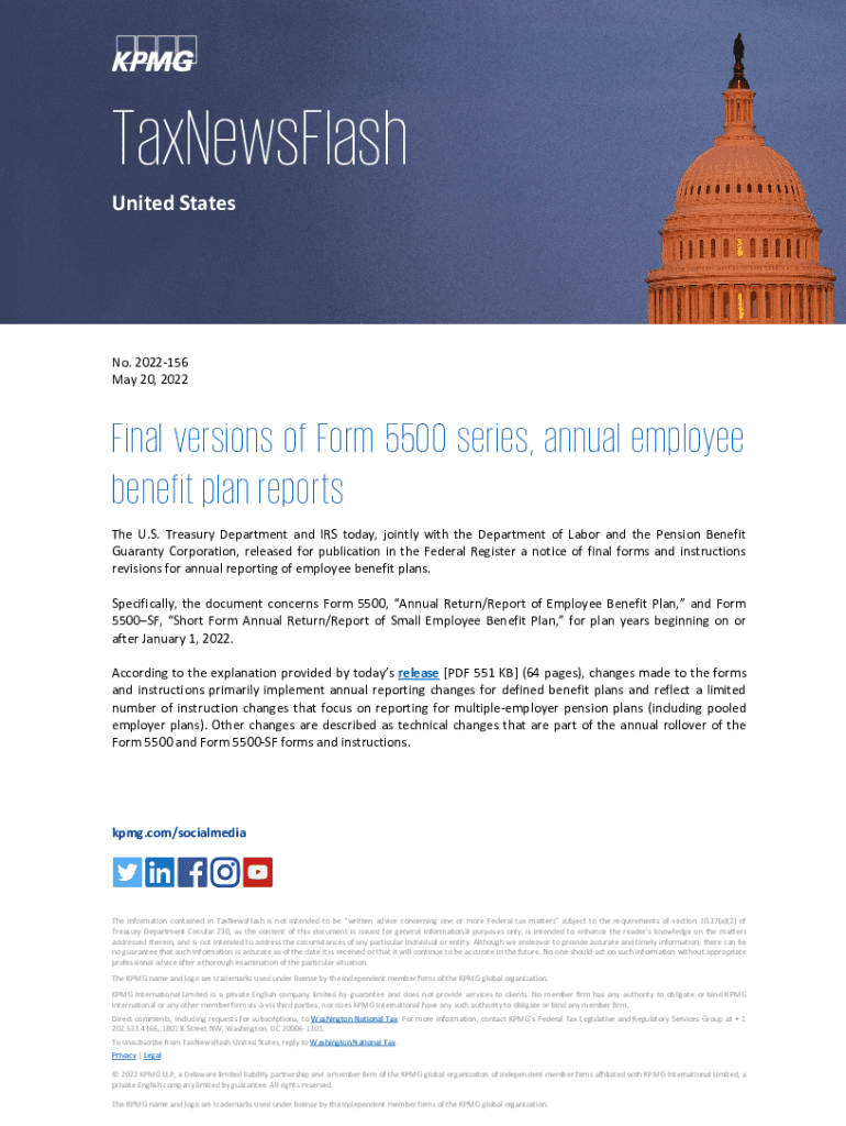 Fillable Online home.kpmgusenFinal versions of Form 5500 series - KPMG ...