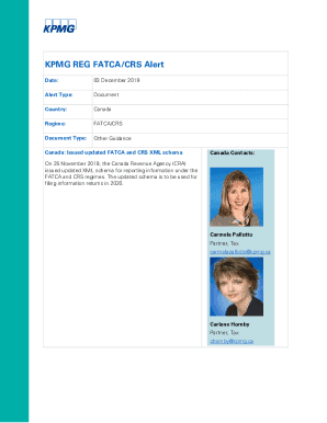Fillable Online Issued updated FATCA and CRS XML schema - assets.kpmg ...
