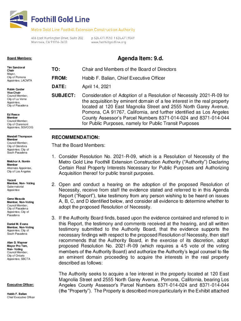 Fillable Online Pomona Mayor Tim Sandoval Elected to Metro Board ...