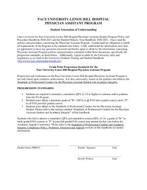 Fillable Online Pace University - Lenox Hill Hospital Physician Assistant Program ... Fax Email ...