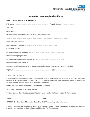 Maternity Leave Application - Samples For Employees and Teachersgov.ie ...