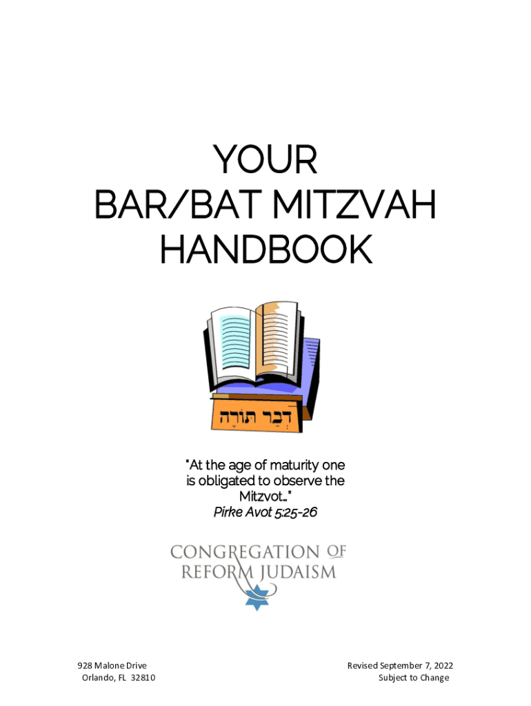 Fillable Online easybarmitzvah.orgbar-bat-mitzvahBar/Bat MitzvahComing ...