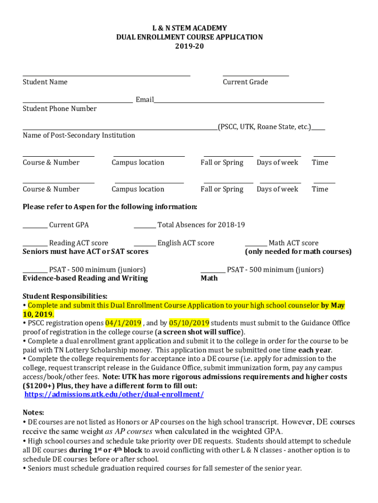 Fillable Online receive the same weight as AP courses when calculated ...