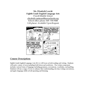 Fillable Online 8th Grade English Language Arts Worksheets and Study ...