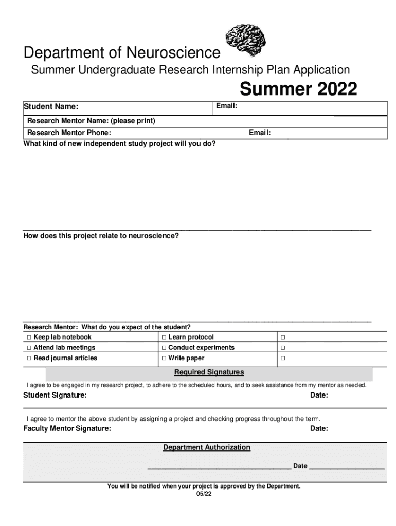 Fillable Online neuroscience.ufl.edutrainingsummerSummer Neuroscience ...