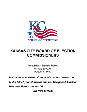 Fillable Online Kansas Sample Ballot - Ballotpedia Fax Email Print ...