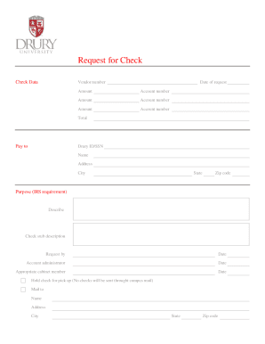 Fillable Online Request for Check Fax Email Print - pdfFiller