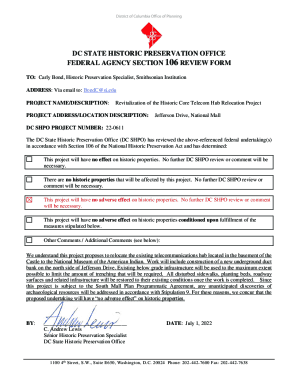 Fillable Online DC State Historic Preservation Office Federal Agency ...