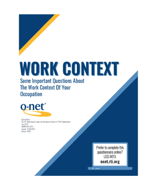 Fillable Online services.onetcenter.orgdetailsworkcontextReference ...