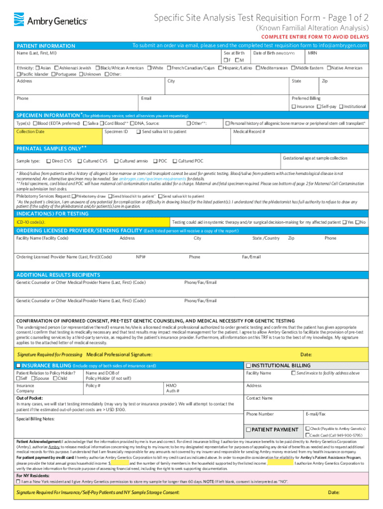 Fillable Online portal.ambrygen.com loginAmbry Gen Fax Email Print ...
