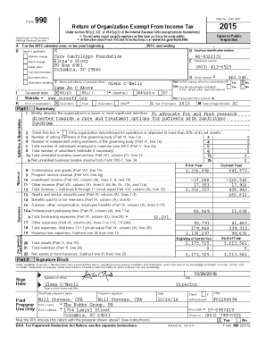 Fillable Online 2015 Form 990 - Cure Sanfilippo Foundation Fax Email ...