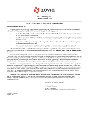 Fillable Online 2021 Proxy Statement Fax Email Print - pdfFiller