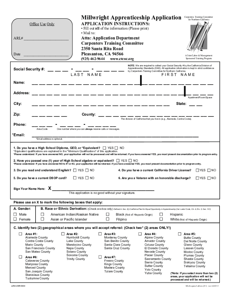 Fillable Online UBC Millwright I The Millwright's TradeMillwrights ...