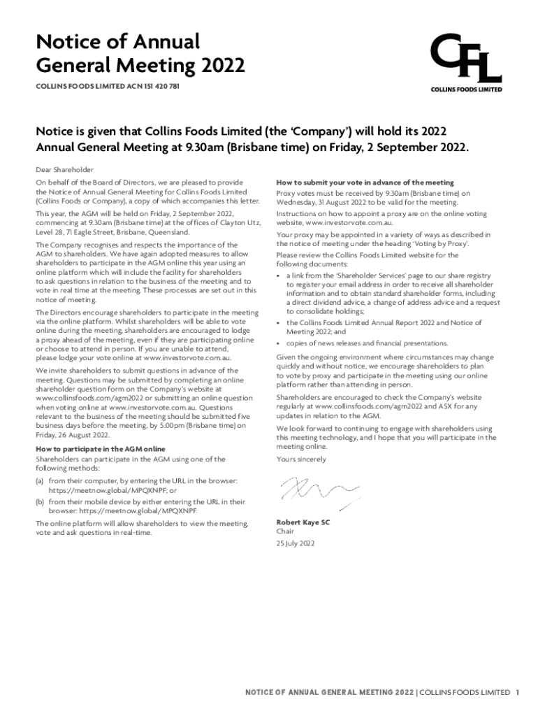 Fillable Online Collins Foods Limited - company-announcements.afr.com ...