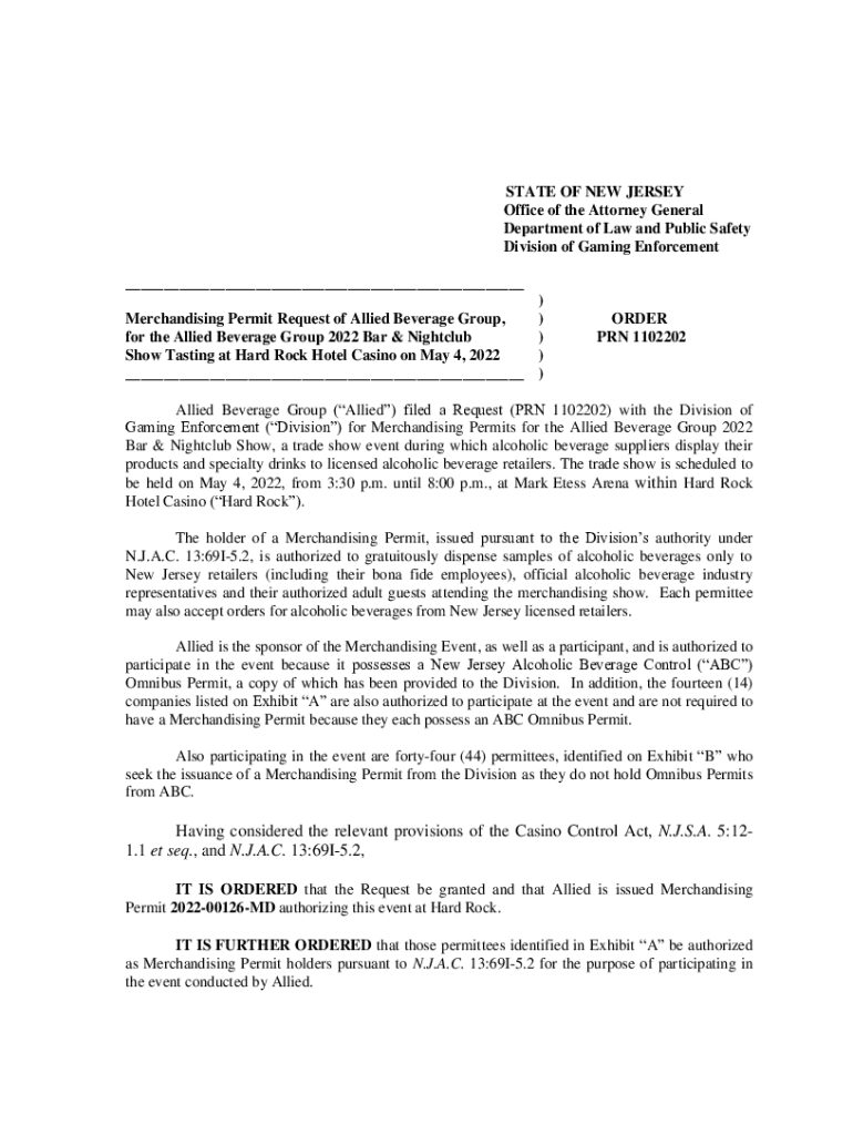 Fillable Online 1.1 et seq., and N.J.A.C. 13:69I-5.2 - NJ.gov Fax Email Print - pdfFiller