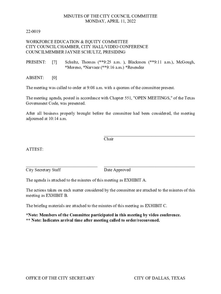 Fillable Online citysecretary2.dallascityhall.compdfCOUNCIL ...