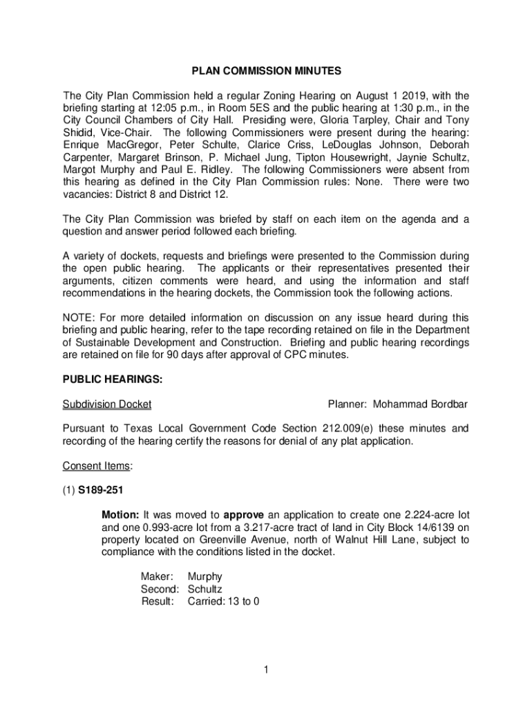 Fillable Online City Plan CommissionWelcome to the City of Fort Worth ...