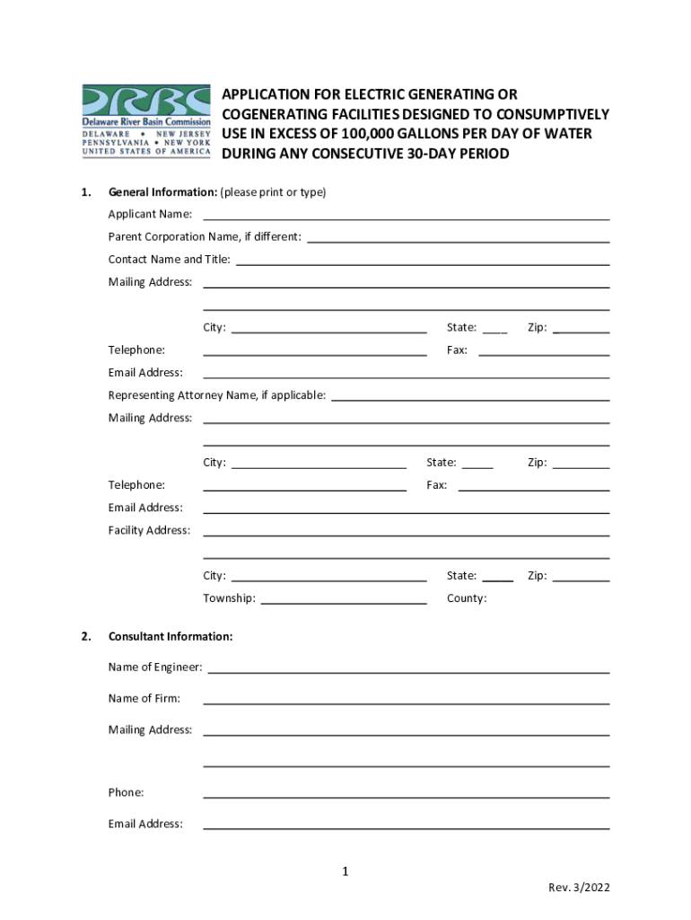 Fillable Online Fillable Online APPLICATION FOR ELECTRIC GENERATING OR COGENERATING ... Fax ...